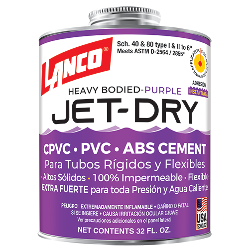 Jet-Dry PVC Cement - Lanco - Centroamérica